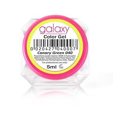 Kolor gel za nokte UV/LED GALAXY 5ml Canary Green G040