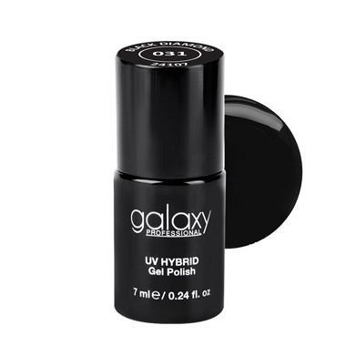 Trajni lak za nokte UV/LED GALAXY Hybrid 7ml 031 Black Diamond