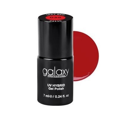 Trajni lak za nokte UV/LED GALAXY Hybrid 7ml 039 Sexy Red