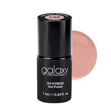 Trajni lak za nokte UV/LED GALAXY Hybrid 7ml 136 Creamy Muffin