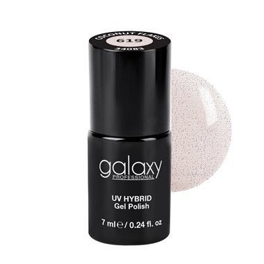 Trajni lak za nokte UV/LED GALAXY Hybrid 7ml 619 Coconut Flakes