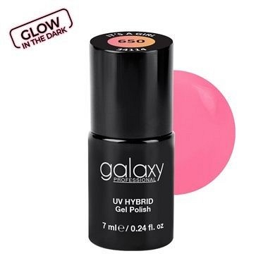 Trajni lak za nokte UV/LED GALAXY Hybrid 7ml 650 It's a girl