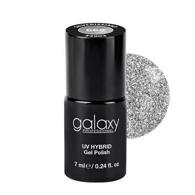 Trajni lak za nokte UV/LED GALAXY Hybrid 7ml 668 Silverissimo