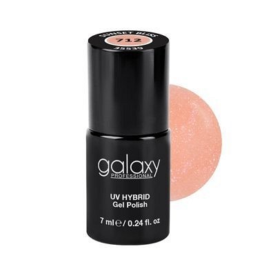 Trajni lak za nokte UV/LED GALAXY Hybrid 7ml 712 Sunset Bliss