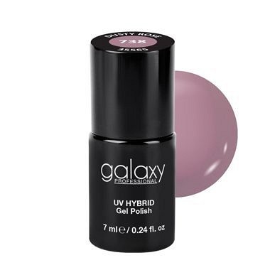 Trajni lak za nokte UV/LED GALAXY Hybrid 7ml 738 Dusty Rose