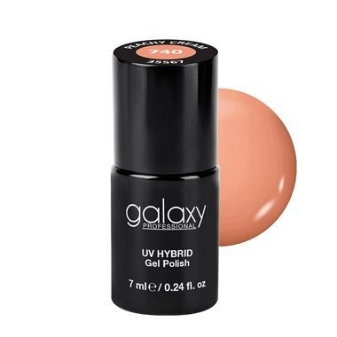 Trajni lak za nokte UV/LED GALAXY Hybrid 7ml 740 Peachy Cream