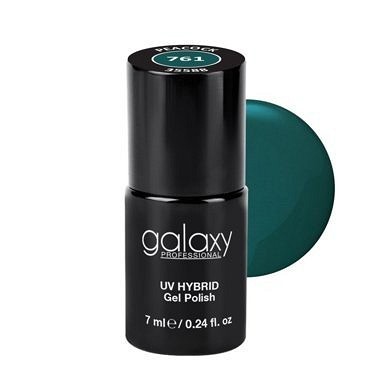 Trajni lak za nokte UV/LED GALAXY Hybrid 7ml 761 Peacock