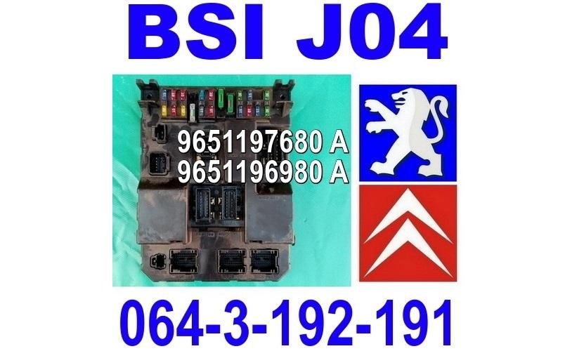 BSI J04 Pežo 307 Peugeot Citroen 9651197680 A , 9651196980