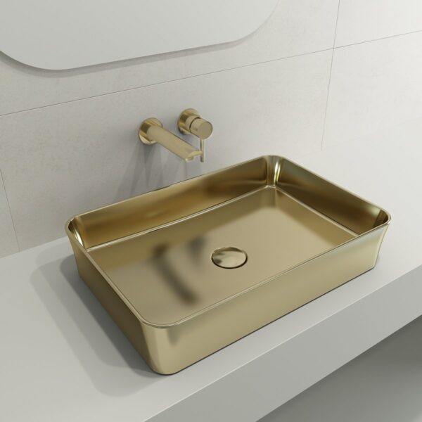 LAVABO SOTTILE 55×38 MAT ZLATNI SQUARE BOCCHI