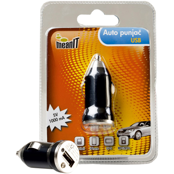 Auto punjač za smartphone, 5V / 1A , USB