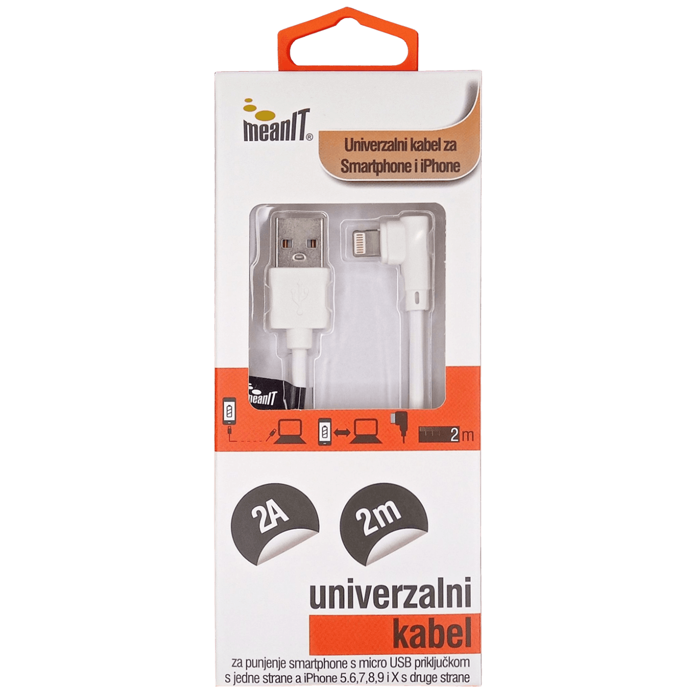 USB kabl za smartphone i iPhone, FLIP, 1A