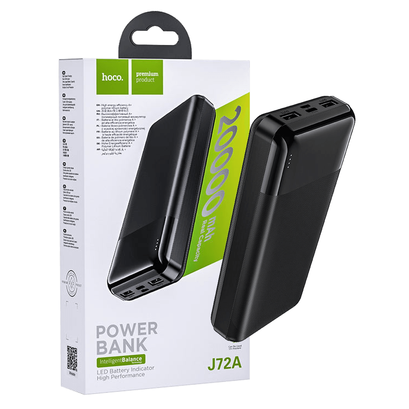 Power bank 20000mAh, Micro-USB / Tipe-C ulaz, J72A Easy travel