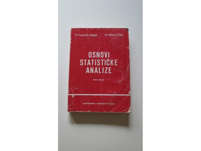 Osnovi statisticke analize, Radmila Njegic, MIleva Zizi