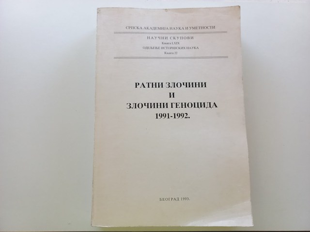 RATNI ZLOČINI I ZLOČINI GENOCIDA 1991-1992.