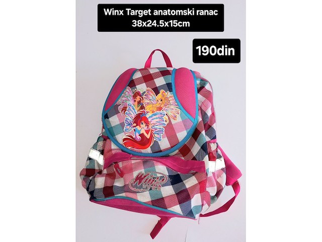 Winx Target anatomski ranac za devojčice roze