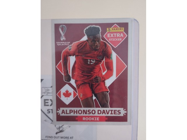 Panini QATAR 2022 ALPHONSO DAVIES EKSTRA STICKER BASE