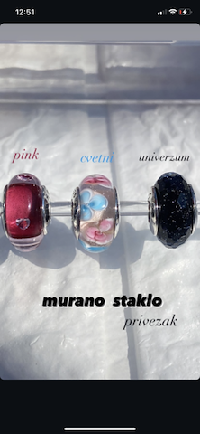 Murano pandora privezak