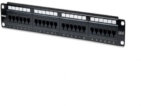 INTELLINET Rack Patch panel 19'' 1U Cat5e UTP 24 port 064-0122