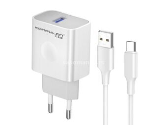 KONFULON Kućni punjač sa USB-C kablom 20W C69C QC3/0/ bela