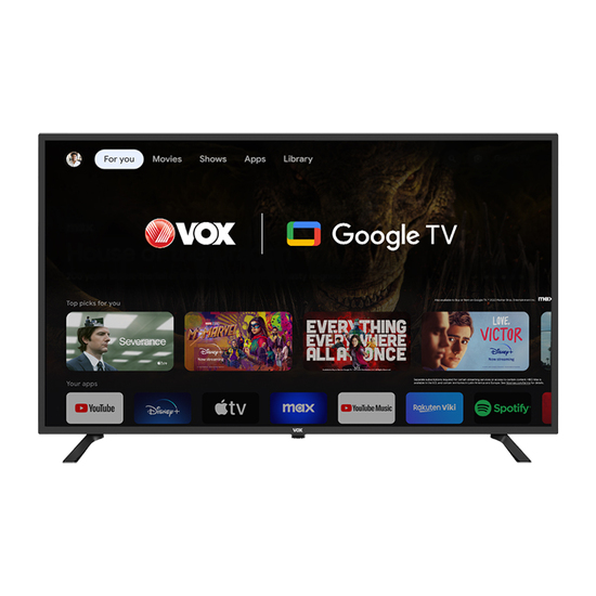 Televizor Vox 43GOF050B, 43'' (108 cm), 1920 x 1080 Full HD, Smart Google TV