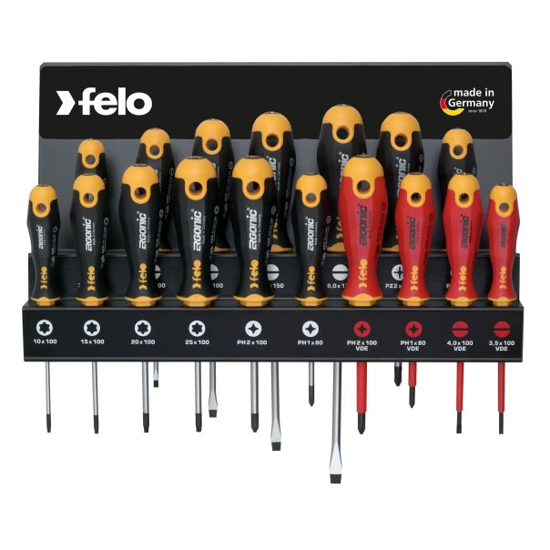 Felo Set šrafcigera Ergonic sa VDE šrafcigerima SL/PH/PZ/TX 40091743 17 kom