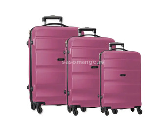 Empire Porto kofer set 3 komada ABS vino roze