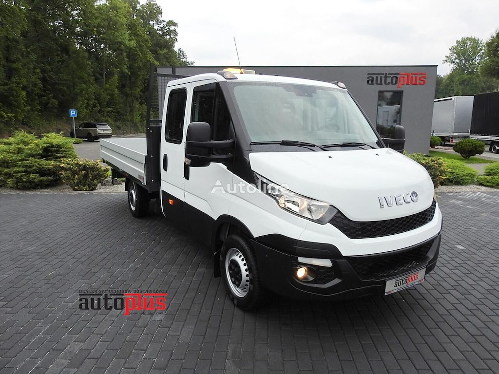 IVECO DAILY 35S15 SKRZYNIA PODWÓJNA KABINA DOKA 7 MIEJSC KLIMATYZACJA kamion s ravnom platformom