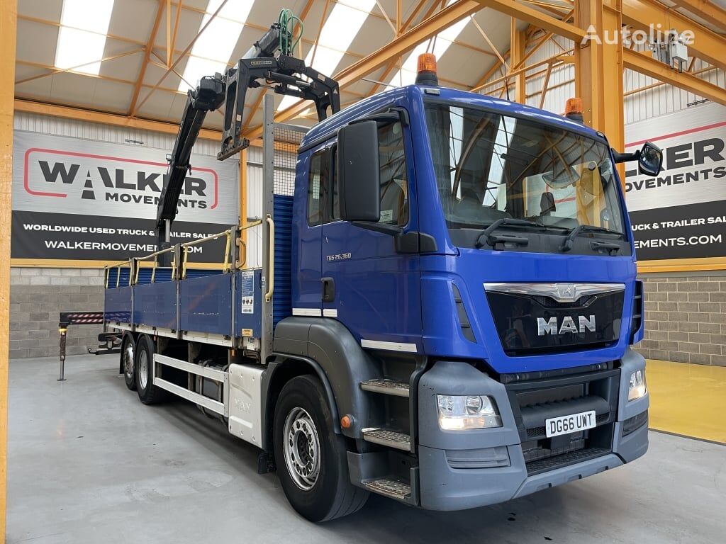 MAN TGS 26.360, *EURO 6* 6X2 26 TONNE DRAWBAR SPEC BRICK GRAB – 2016 kamion s ravnom platformom