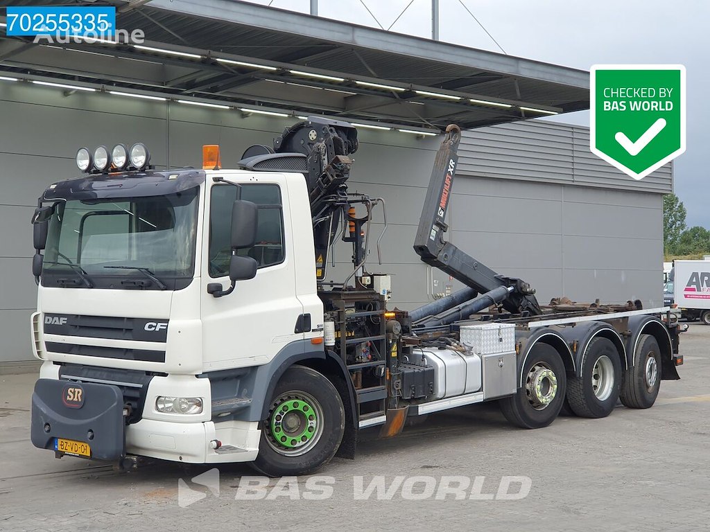 DAF CF85.360 8X2 NL-Truck Hiab 211 E-3 HIPRO Kran 21T Multilift Euro kamion rol kiper