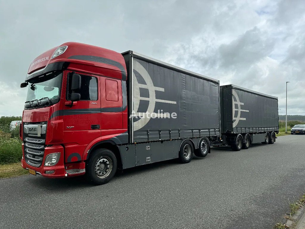 DAF XF 480 6X2 EURO 6 + M&V HANGER kamion sa klizna zavesa cerada