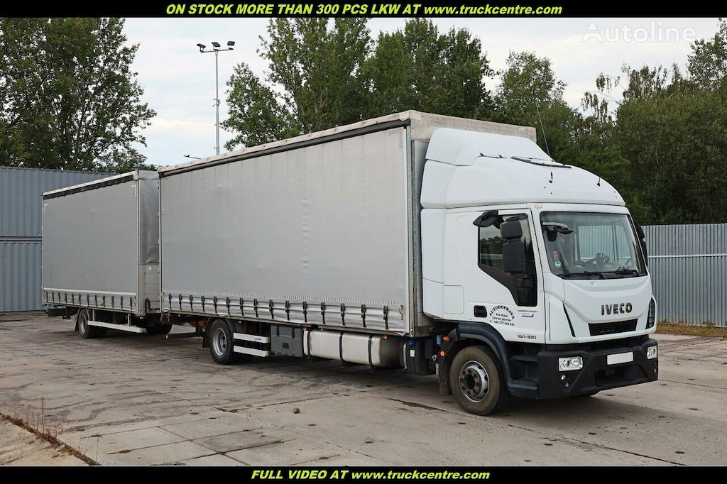 IVECO EUROCARGO 160E320+AGADOS MADONA, 37 PALLETS kamion sa klizna zavesa cerada + prikolica sa kliznom ceradom