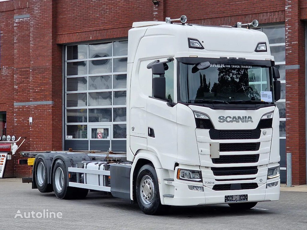 Scania S730 6X2- Retarder-Full air -Opticruise - WB 475- Frigo -Coffee vozilo za prevoz kontejnera