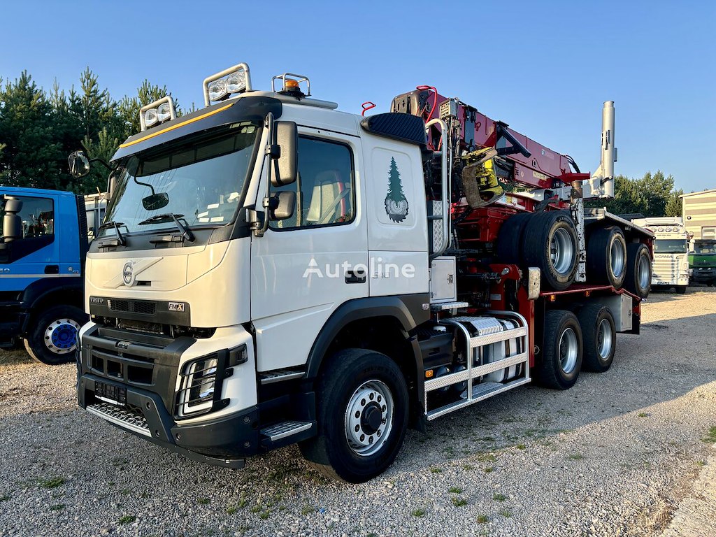 Volvo FMX 540 KM kamion za prevoz drva + šumarska prikolica