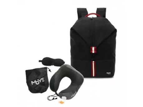 MOYE TRAILBLAZER 13.3'' BACKPACK BLACK O7 6 + NECK PILLOW