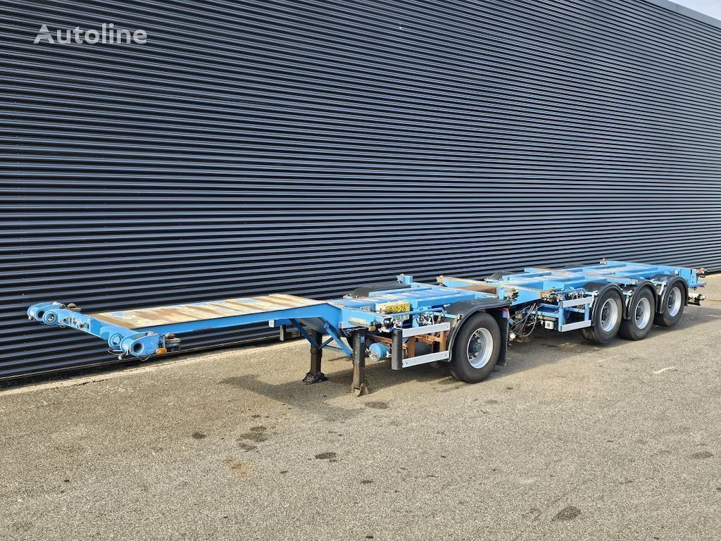 D-Tec 4 AXLE / MULTI CONTAINER CHASSIS / 3 X LIFT AXLE / TEILBAR poluprikolica za prevoz kontejnera