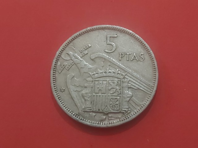 Španija  - 5 peseta 1957 god