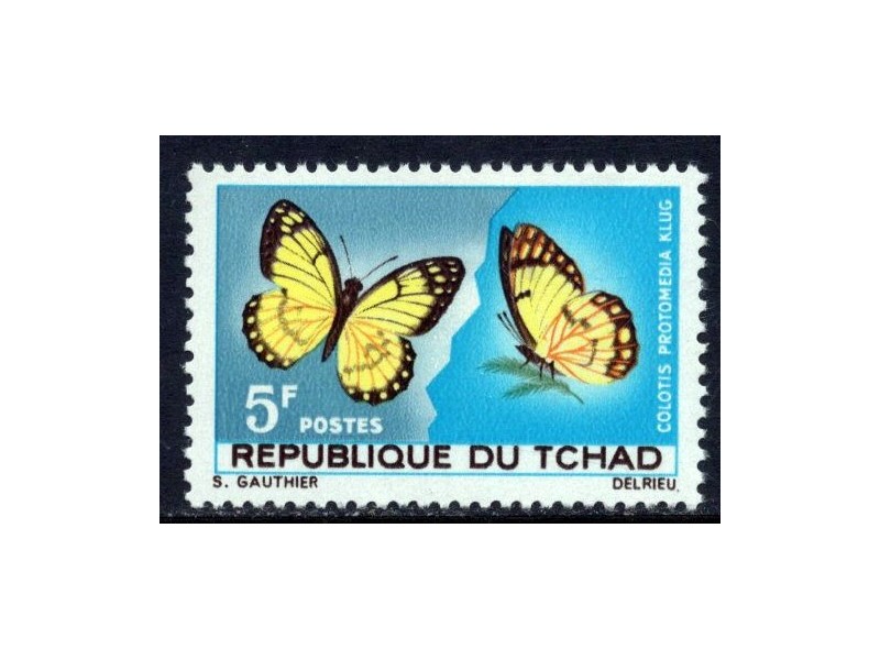 Republiqe du Tchad 1967. Leptiri