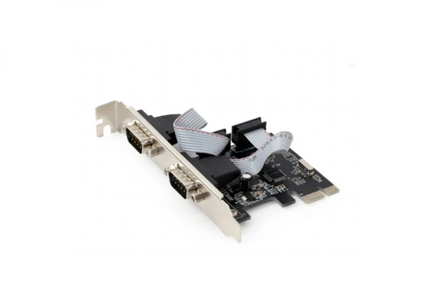 SPC-22 Gembird 2 serial port PCI-Express add-on card, with extra low-profile bracket