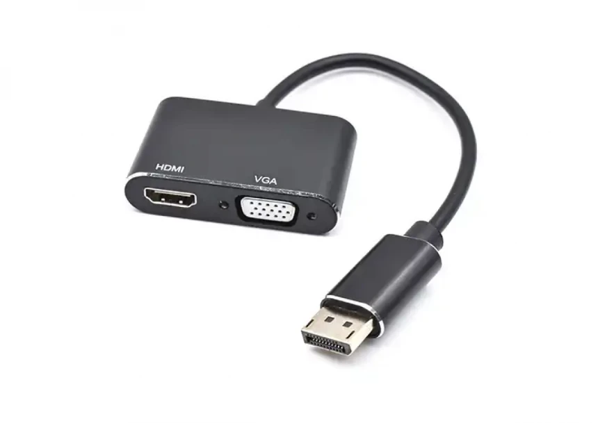 Adapter konverter Displayport - HDMI/VGA 1080p Kettz DP2HV-K12