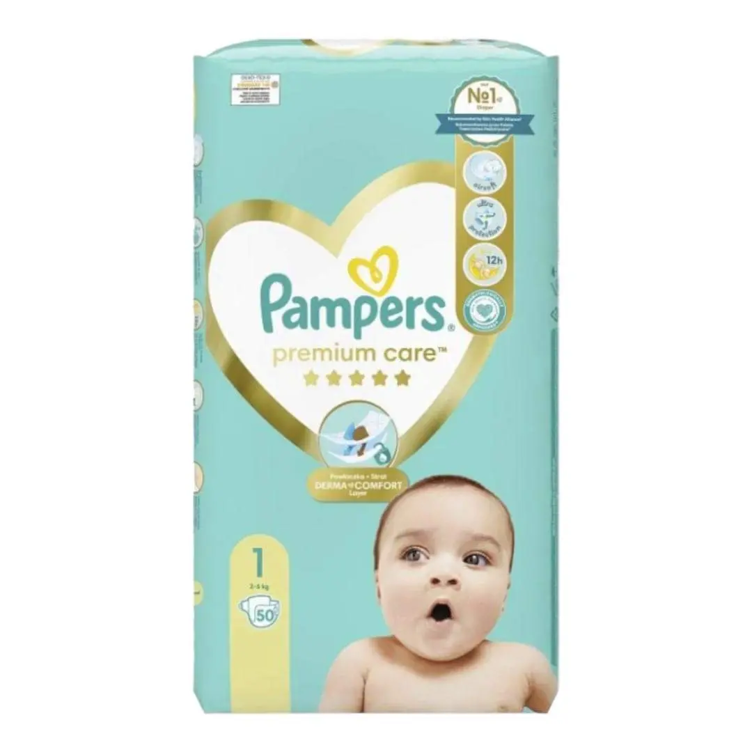 Pampers Pelene Premium care 1, 2-5kg, 50 komada