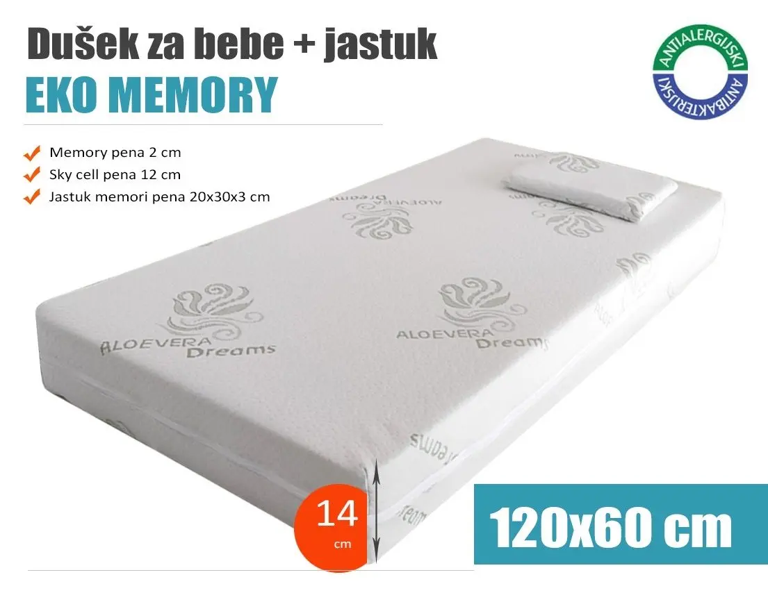 Eko memory dušek i jastuk, Beli