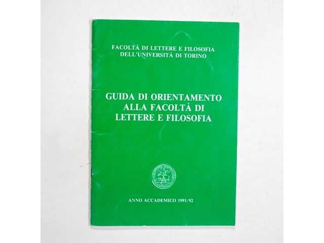 Guida di orientamento alla facolta di lettere e filosof