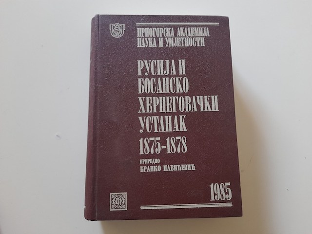 Rusija i Bosansko Hercegovački ustanak 1875-1878, I tom