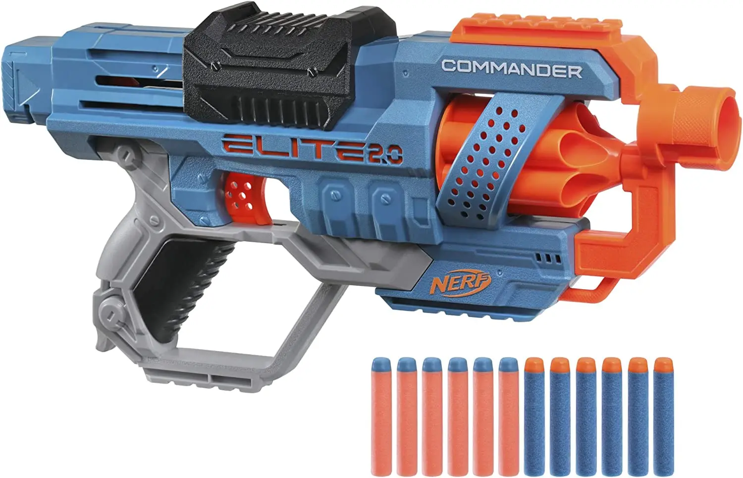 Nerf Elite 2.0 Commander RD-6 Blaster, 6 strelica, Plavi