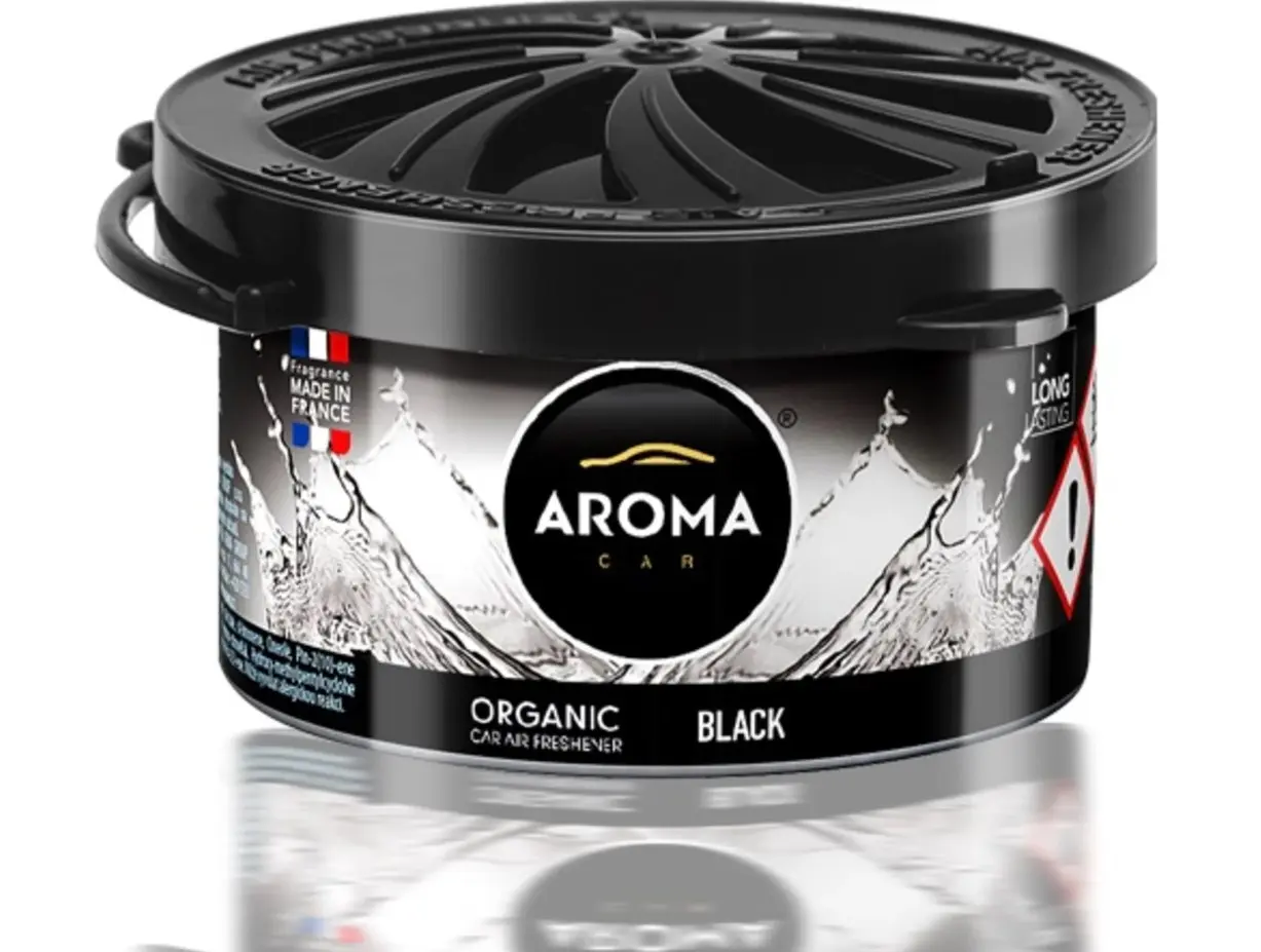 AROMA Organic Miris za auto limenka Black 40g