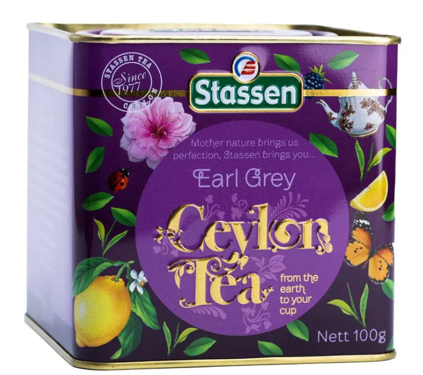 Stassen Cejlonski čaj u limenci, Earl Gray, 100g