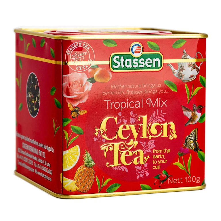 Stassen Cejlonski čaj u limenci, Tropical mix, 100g