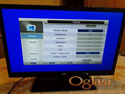 Full HD televizor i monitor JVC DVB 82157