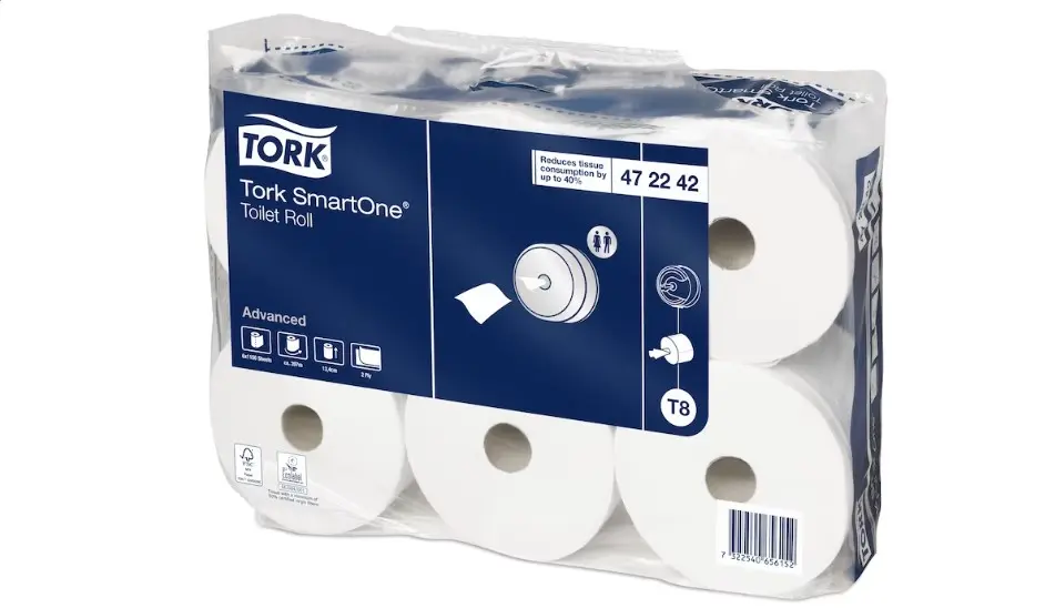 Tork T8 Toalet papir u rolni, 2 sloja, 6x207m, Beli