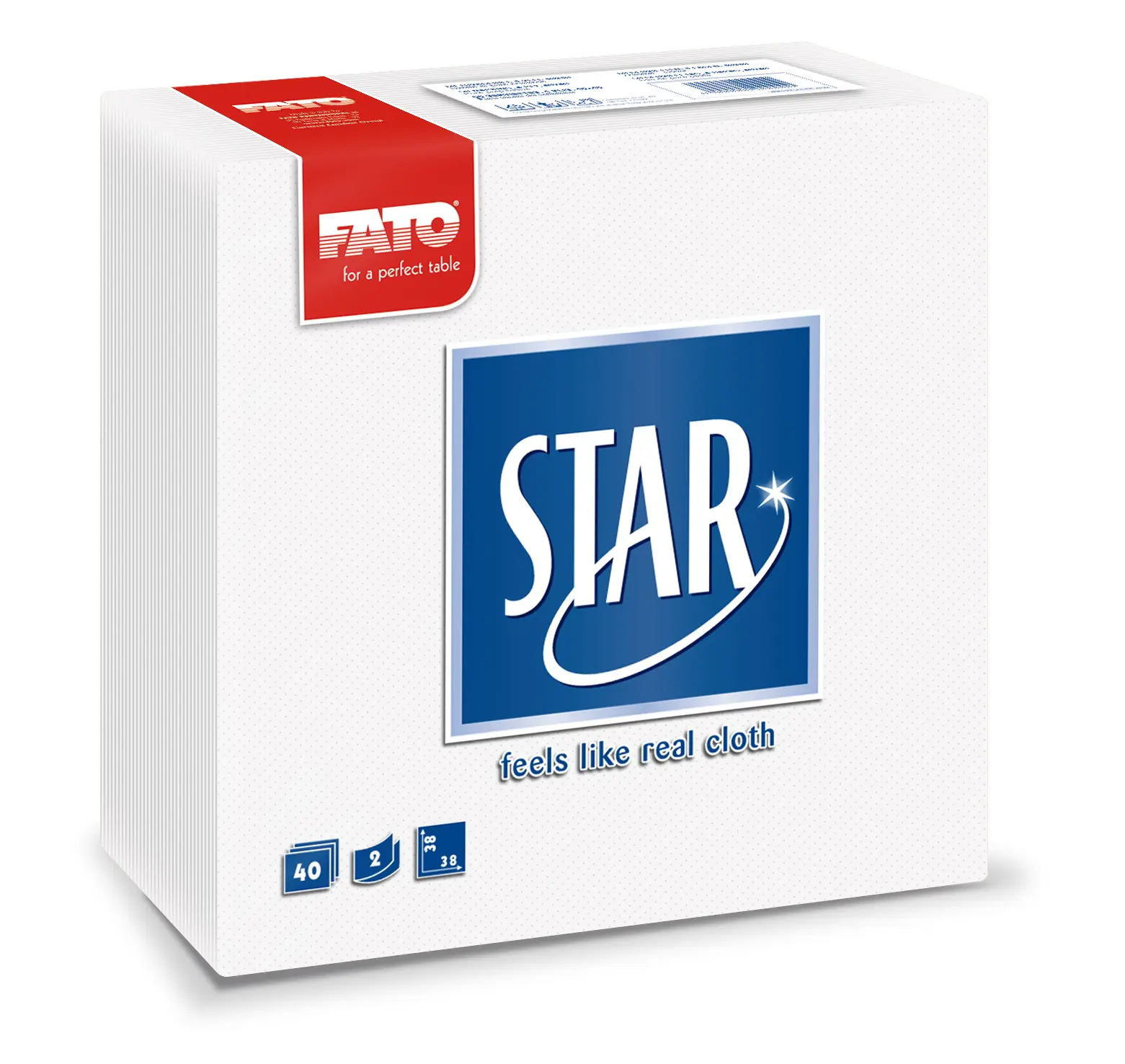 FATO STAR Salvete 38x38cm, Paket 30x40 komada, Bele